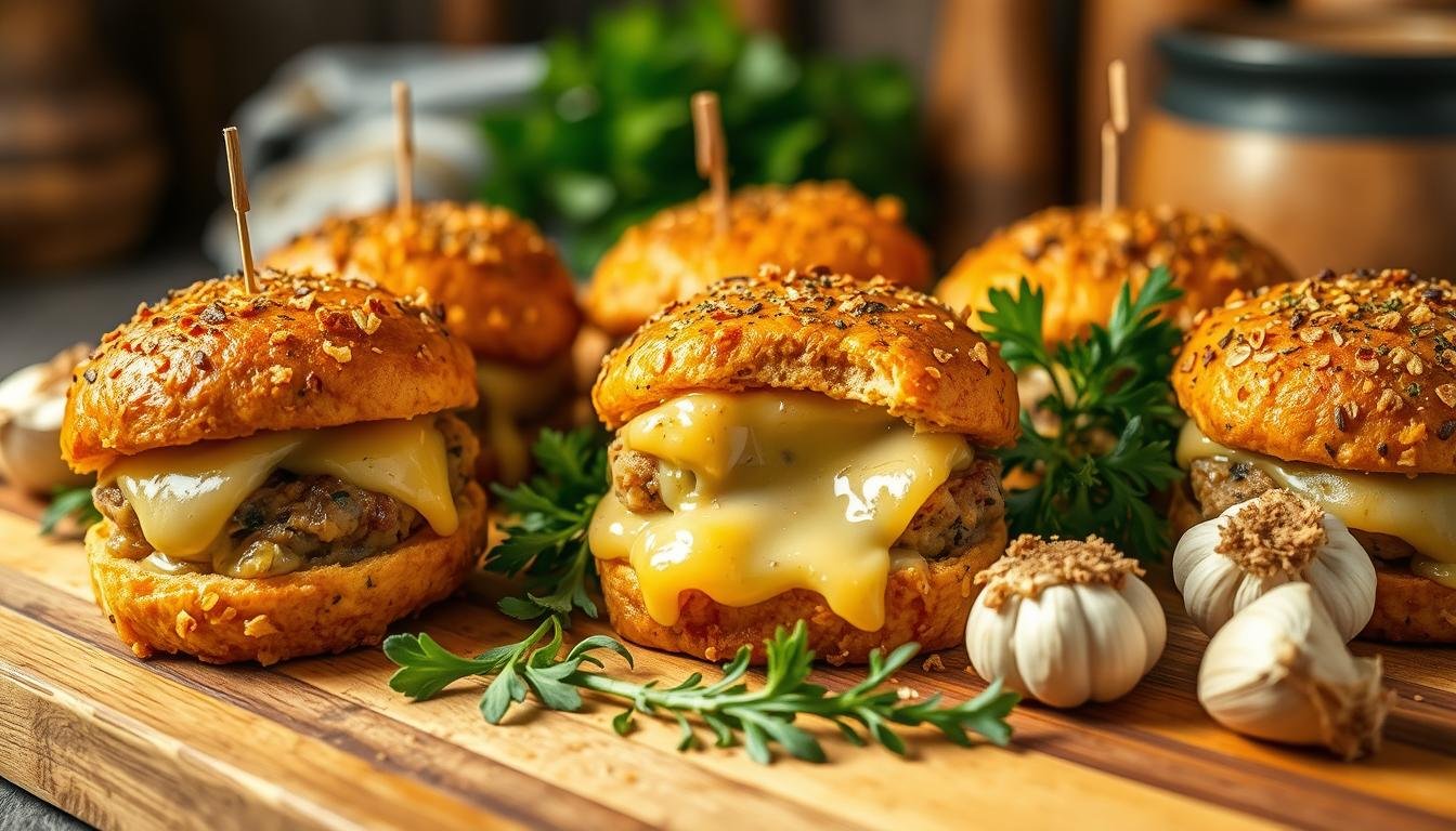 H0w to Make Garlic Parmesan Cheese Burger Bombs Easily